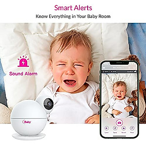 iBaby M8L 1080P Smart Baby Camera Monitor, WiFi Baby Monitor with Upgraded Night Vision 2 Way Talk Motion/Crying Alert Lullabies 360º Pan 110º Tilt White