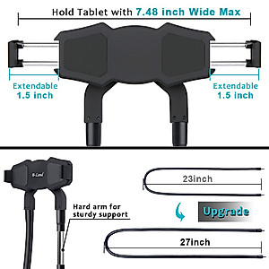 B-Land Upgrade Gooseneck Tablet Holder, Tablet Stand for Bed, Universal Tablet Mount Holder with Remote, Lazy Neck Phone Holder Compatible with iPad Mini Pro Air, iPhone Series, Samsung Tabs & More