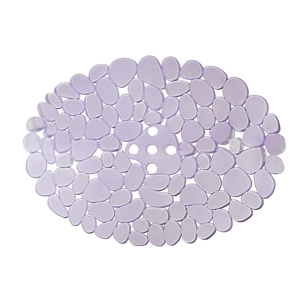 PVC Sink Mat Pad ECO-Friendly Kitchen Sink Protector Mat, Oval, 12"X15" (Lavender)