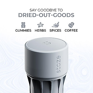 Staze Preserve Vacuum Sealed Storage Jars (148ml) | Patented Smell Proof Containers | Herb Storage & Food Storage Container with UltraViolet Protection -(CLOUD)