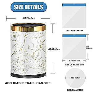 FORID Small Drawstring Garbage Bags - 6 Gallon Plastic Trash Bags Heavy Duty White Trash Can Liners 60 Count Unscented Bin Bags for Kitchen Bathroom Office Home Bedroom 22 Liter