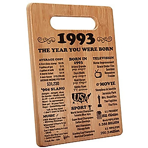 Henghere 30th Birthday Gifts for Women or Men, Happy 30 Year Old Birthday Gifts, 30th Birthday Present, Vintage 30th Birthday Decorations - Cutting Board