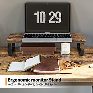 CubiCubi L Shaped Desk with Storage, 94.8 Inch Reversible Corner Computer Desk or 2 Person Long Table Desk, Home Office Large Gaming Writing Storage Workstation with Monitor Stand, Rustic Brown