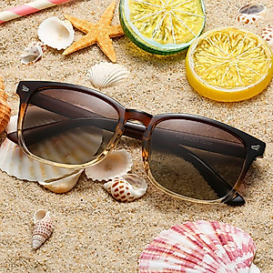 DUSHINE Polarized Sunglasses for Women Classic Retro Style 100% UV Protection