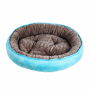 Durable Comfortable Natural Cat Dog Beds for Pet,Lovely Bear Paw Shape Dog Cats Pet Cushion Bed Warm Plush Soft Nests Kennel - Coffee S