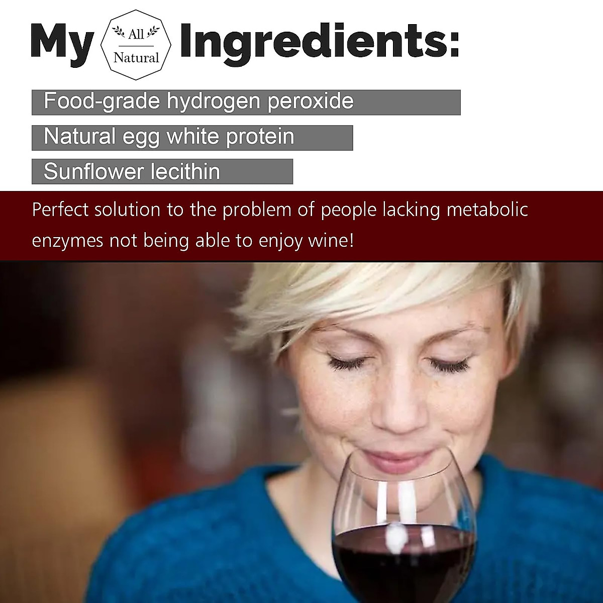 Wine Purifier To Reduce Sulfite And Histamine: Alleviates headaches, Prevent Wine Sensitivities – Wine Wand Alternative(Bottle of 1)