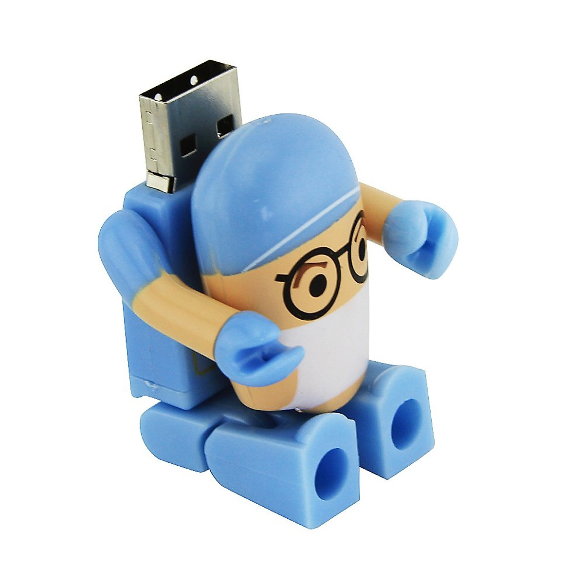 Usbkingdom 32GB USB 2.0 Flash Drive Blue Robot Doctor Surgeon Nurse Shape Pen Drive Thumb Drive Memory Stick Pendrive Jump Drive Flash Disk