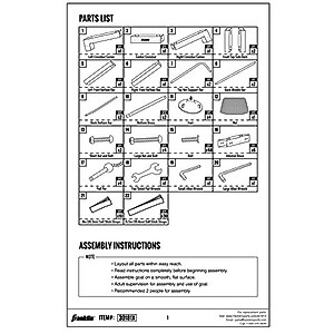 Franklin Sports Futsal Goal - Aluminum Official Size Futsal Goal - Indoor Soccer Net - Folding, Portable Futsal + Soccer Goal - 9' 10" x 6'7"