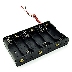 6 AA 6-AA 9V Battery Holder Enclosure Case Box with Connector Cable