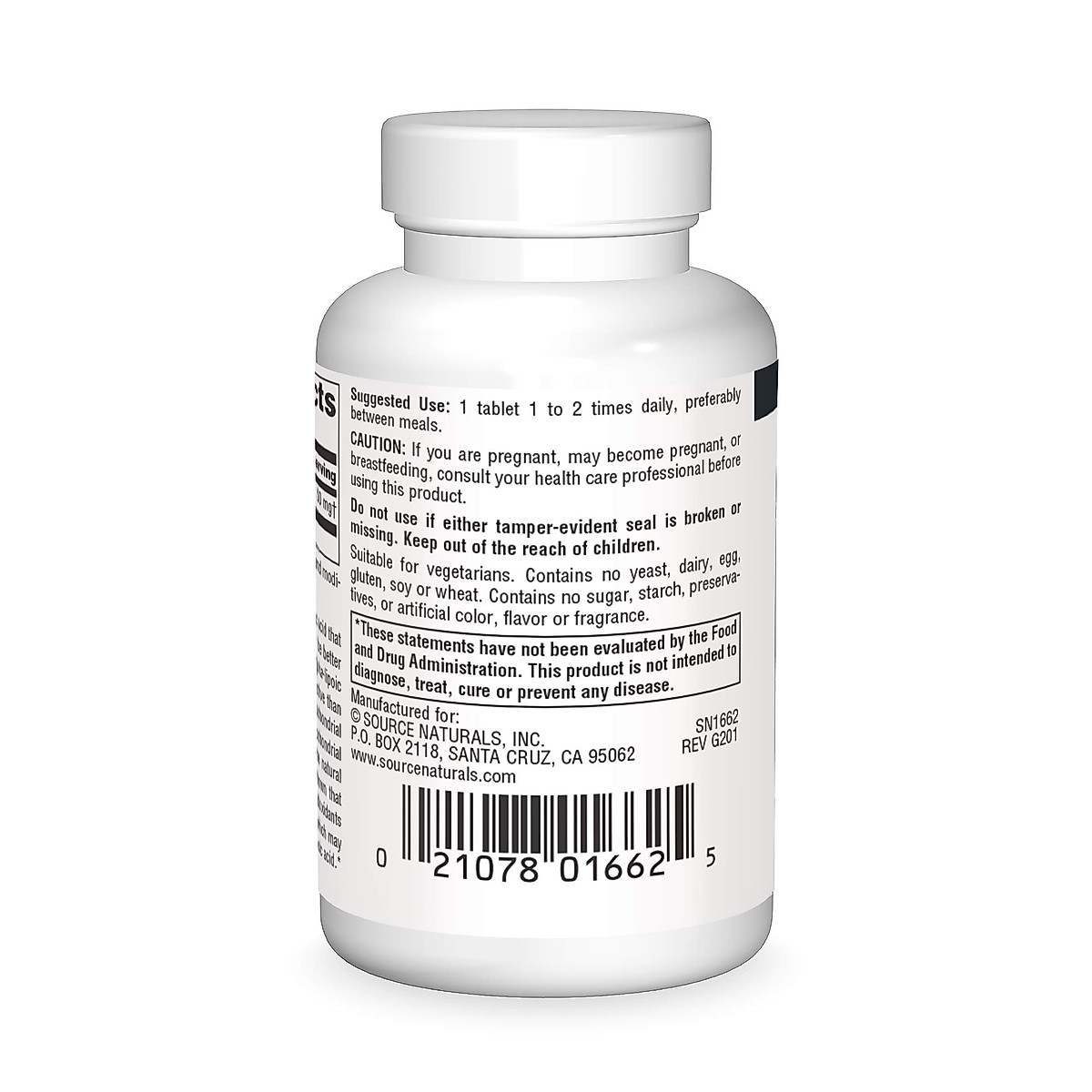 Source Naturals R-Lipoic Acid 50mg, 60 Tablets