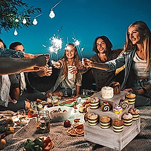 6 Pcs Wooden Display Stand Whitewashed Square Cake Stand Dessert Riser Wood Box Crate Style Display Stand Stackable Wooden Cupcake Stand for Home Bakery Decor Birthday Wedding Party Favors, 3 Sizes