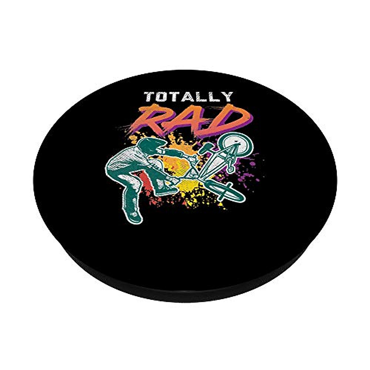 Totally Rad 80s Bmx Bike Vintage Racing Biking Cycling Gift PopSockets Grip and Stand for Phones and Tablets