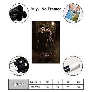 CiNgK Moive Posters The Twilight Saga New Moon Canvas Poster Wall Art Decor Print Picture Paintings for Living Room Bedroom Decoration Style 12x18inch(30x45cm)
