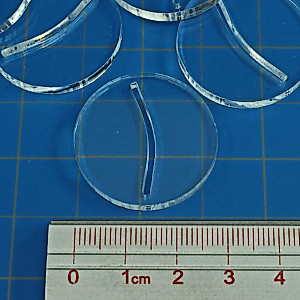 LITKO Paper Miniature Bases | Round | Circle | Slotted Paper Figure Holder | Compatible with Dungeons and Dragons | Game Card Stands (3mm Clear Acrylic, 30mm)
