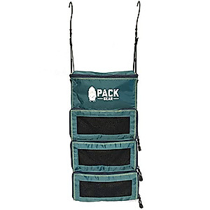 Pack Gear Hanging Carry-On Organizer - Our Standard Hanging Luggage Organizer Fits Any Carry On - Our Hanging Packing Cubes For Travel Use Mesh Windows to Make Finding Clothes Easy (Green, S)