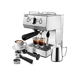 Espresso Machines 15 Bar with Adjustable Milk Frother Wand Expresso Coffee Machine for Cappuccino, Latte, Mocha, Machiato, 1.5L Removable Water Tank, Double Temperature Control System, 1100W, Black
