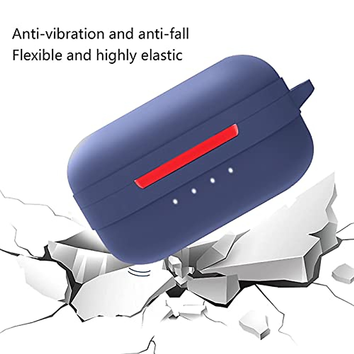 Ankersaila Case Compatible with TOZO NC9,Anti-Lost & Shockproof Portable Silicone Protective Case Cover (Midnight Blue)