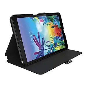 Speck Products Balance Folio Case and Stand, Compatible with LG G Pad 5 10.1 FHD, Black/Black (136587-1050)