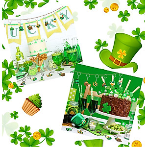 Jadive 36 Pieces St. Patrick's Day PVC Keychains Irish Festival Themed Party Decor Keychain for Kids Gnome, Shamrock, Beer, Irish, Horseshoes, Coins 9 Styles (Shamrock)