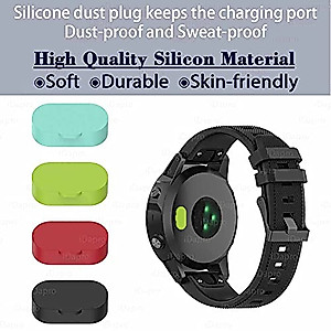 iDaPro [4 Pack] Screen Protector for Garmin Forerunner 45 42mm/ 45S 39mm Smartwatch + Silicone Anti-dust Plugs Tempered Glass Anti-Scratch Bubble-Free