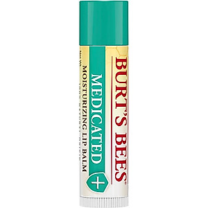Medicated Moisturizing Lip Balm Twin Pack by Burts Bees for Unisex - 2 x 0.15 oz Lip Balm