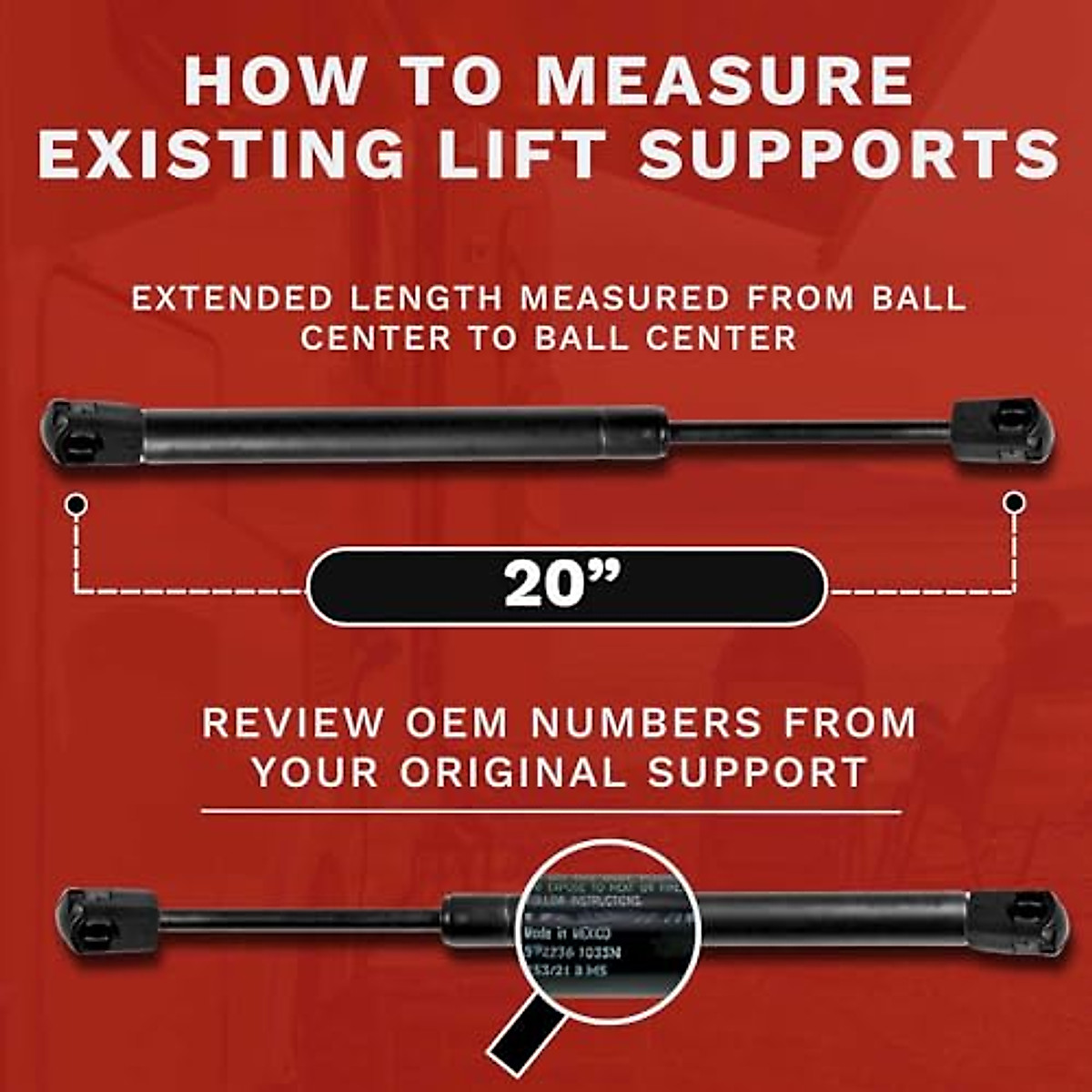 Lift Supports Depot Qty (2) Replaces GSNI-5300-60 Lift Supports Struts Shocks