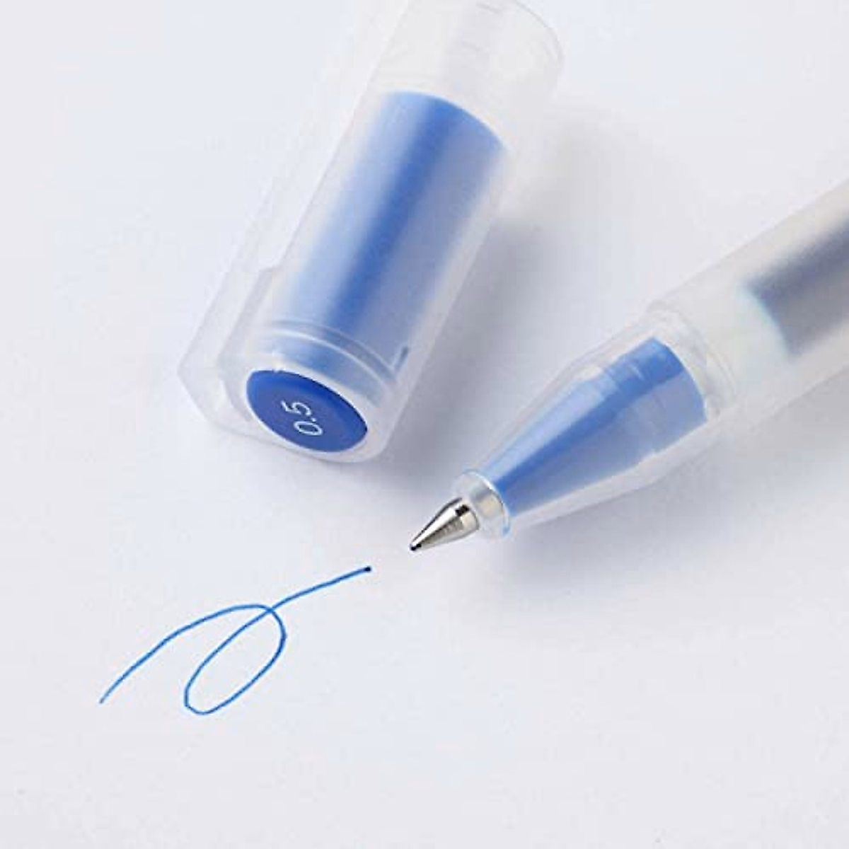 MUJI Gel Ink Ballpoint Pens 0.5mm Set of 9 Pack (5 Black 2 Blue 2 Red)