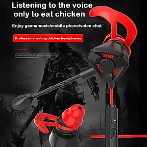 Wired Gaming Headset,in-Ear Earphones,Noise Cancelling Stereo Game Earbud,Microphone for Cellphones PC PS4