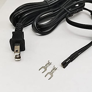 HONEYSEW Lead Cord Power Cord for Singer Sewing Machine 1200-1, 15-88, 15-90, 15-91, 201, 201K, 206, 206K, 221 Featherweight #123