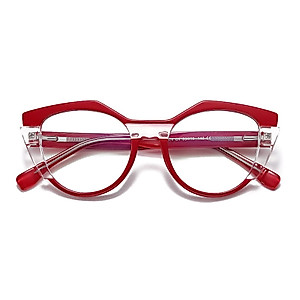 willochra cat eye Bifocal Reading Glasses with Blue Light Blocking Lenses Computer Spring Hinge Readers Retro Cateye Frames Anti UV Ray (325 magnification)