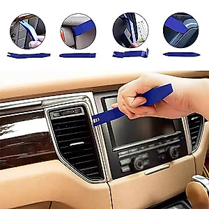 gunhunt 8 PCS Car No-Scratch Pry Tool Kit, POM Car Fastener Removal Screwdriver Set, Suitable for Removing Car Stereo, Dashboard, Door Panel Windows, Radio (Red)