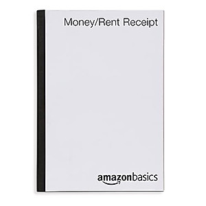 Amazon Basics Money and Rent Receipt Book, 3-Part Carbonless, 100 Sets per Book