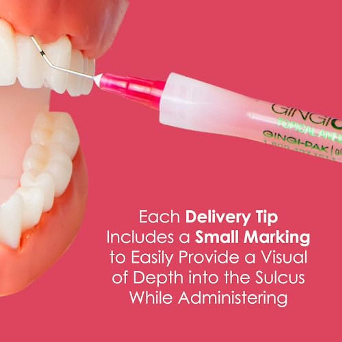 Prophy Magic Oral Anesthetic Gel in Syringe by GINGICaine, 1.2ml Strawberry Flavored Oral Anesthetic Gel for Smooth Local Anesthetic Application