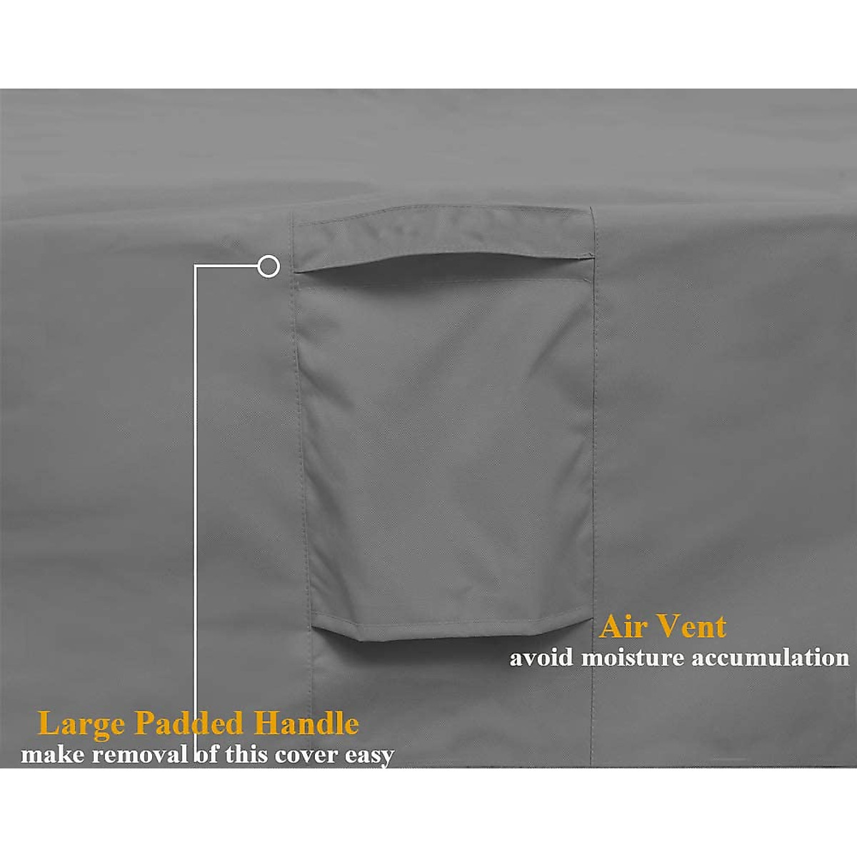 Skyour Patio Sectional Curved Sofa Protector Cover Waterproof Heavy Duty 420D Oxford Outdoor Sectional Curved Couch Sofa Furniture Covers with Windproof Reinforced Buckles (89.76x45.67x33.86in)