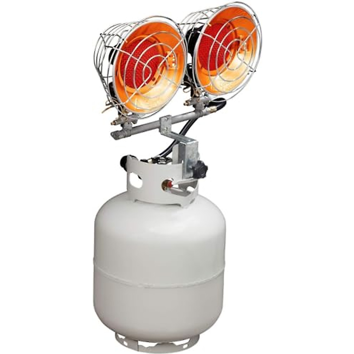 ProCom Tank-Top Propane Heater - Double Burner, 30,000 BTU, Model# PCTT30, Silver