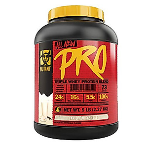 Mutant Pro - Triple Whey Protein Powder Supplement - Time-Released for Enhanced Amino Acid Absorption - Decadent Gourmet Flavors (Vanilla Milkshake, 5 lbs)