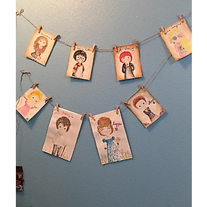 200 PCS Mini Clothespins 1.2 Inch, Mini Clothes Pins for Photos, Small Clothes Pins Wooden, Mini Photo Clips for Baby Shower Crafts DIY Project