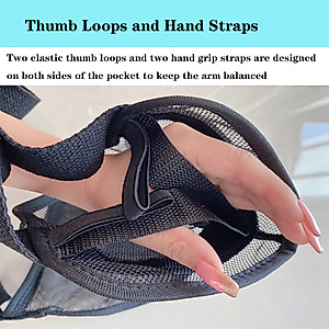 Ledhlth Mesh Arm Sling Black for Shower Shoulder Immobilizer Brace Support for Broken Shoulder Elbow Arm Wrist Injury Men Women Teenagers Adults left right