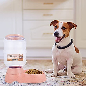Ipetboom Automatic Gravity Dog Feeder Automatic Pet Feeder Food Dispenser: Dog Cat Dry Food Dispenser Dog Food Bowls Pet Feeding Container for Cats Dogs and Other Animals Dog Automatic Water Bottle