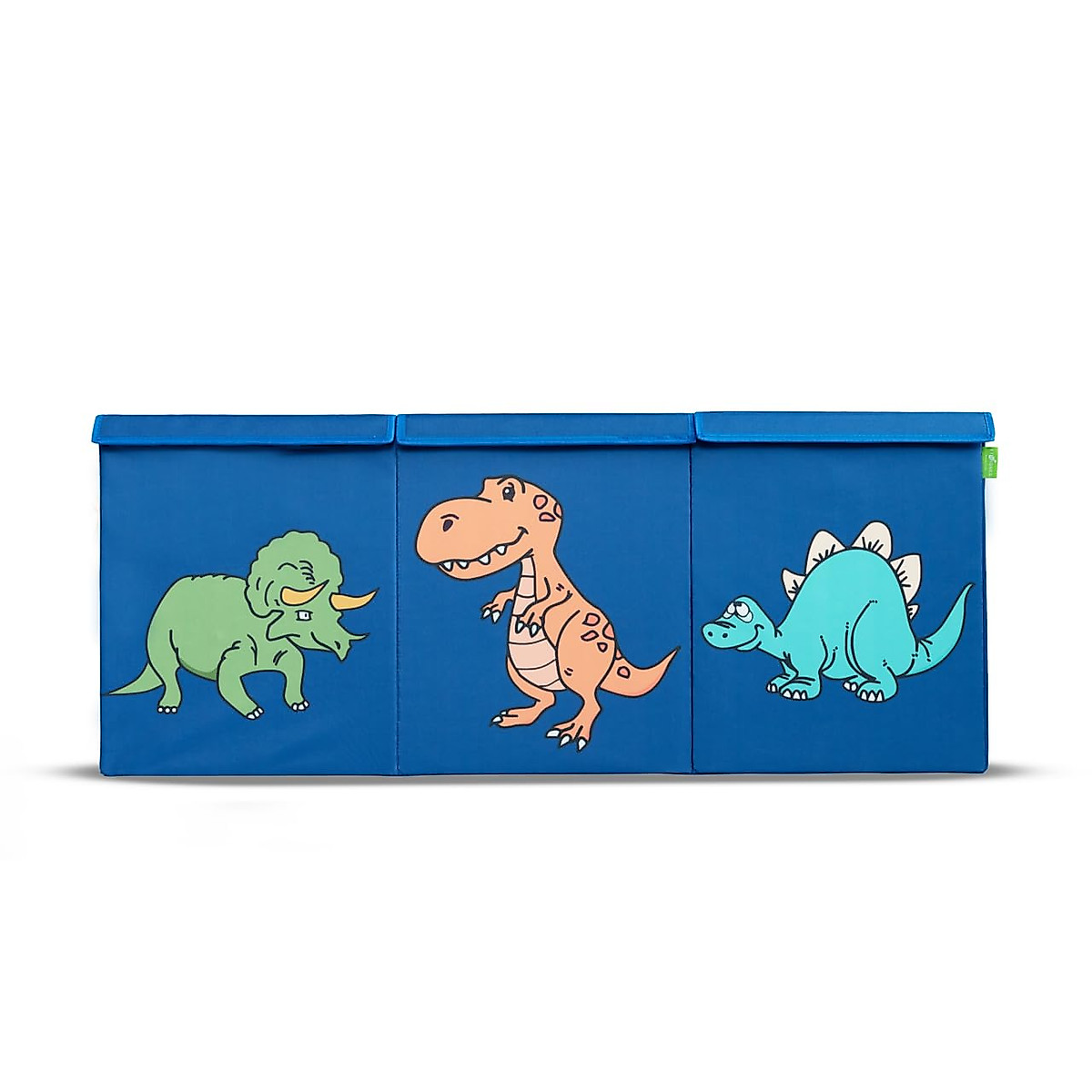 Ethiques Blue(Custom Dinosaur)Collapsible Large toy chest,40X16X14,Storage compartments with Lids