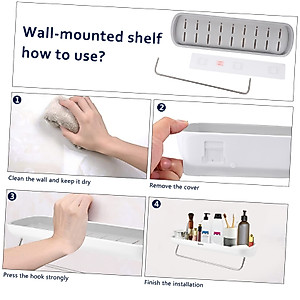 Yardenfun 1pc Bathroom Shelf Stainless Steel Towel Rail Kitchen Storage Baskets Bathroom Shower Bathroom Towel Racks Wall Towel Holder Wall Mounted Sundries Organizer Bracket Hanging