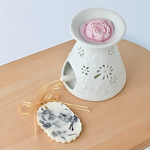 FOUSIUTIM Wax Melts Natural Candles Non Toxic. Wild Bluebell Scented Candles. Soy Candle Wax Includes 464 Soy Wax, Beeswax Candles, Dried Flowers and Plant Essential Oil. Stress Relief Gifts.