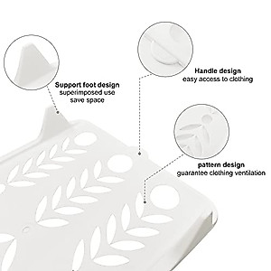 N-D Folding Board Stackable Save Space Tee Shirt Organizer Receipt Board Documents Dividers (10-Pack, Large Size, White)