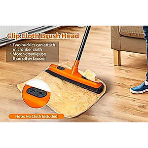 Rubber Broom JEHONN Carpet Rake for Pet Hair Remover, Fur Removal with Squeegee, Portable Detailing Brush Brush, 50 Inches Telescopic Long Handle for Fluff Carpet