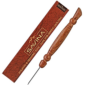 Savina Stiletto & Pressing Tool - Essential Quilting/Sewing Tool Stiletto, Presser - Precision placement tool for Getting Seams to Lay Correctly (1 Pieces)
