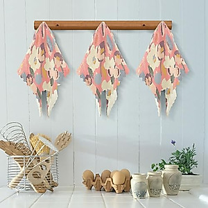 Seamless Pattern Colorful Abstract Flowers Towels for Drying Dishes Design Tea Towels for Kitchen Terry Dish Cloths for Kitchen Turkish Hand Towels Kitchen