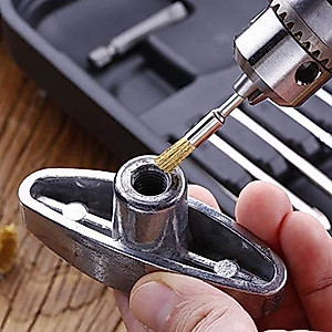 90 Pcs Wire Brushes Set, Rocaris Brass Wire Wheels Pen Brushes Set Kit Accessories for Rotary Tool