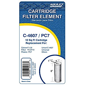 Aqua EZ - 6 Pack - 10 Sq. Ft. Pool and Spa Filter Replacement for Unicel C-4607, Filbur FC-3710, Pleatco PC7-120, and More