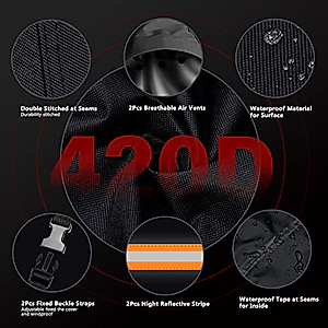 ClawsCover 95 Inch ATV Quad Covers Waterproof Outdoor Heavy Duty Fadeless 420D Oxford Cloth 4 Wheelers ATV Accessories Windproof All Weather Protection for Polaris Can am Kawasaki Honda Yamaha Suzuki