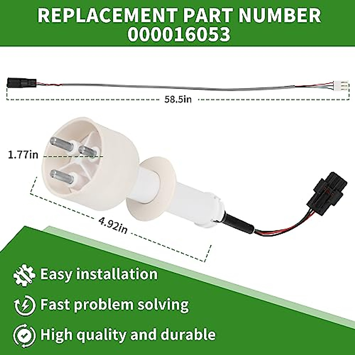 000016053 Ice Water Level Probe Sensor kit with Harness Compatible with Manitowoc Ice Machines